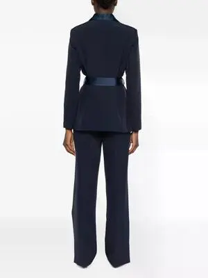 JE SUIS LE FLEUR Satin-lapel Belted Single-breasted Suit