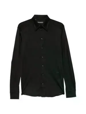 Dolce & Gabbana Long-sleeve Button-down Shirt - Black