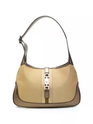 Gucci 20th Century Canvas Web Jackie Shoulder Bag - Brown