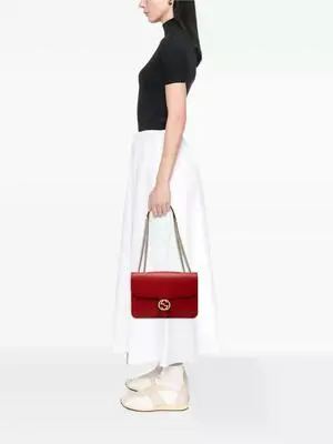 Gucci 2000-2015 Medium Dollar Calfskin Interlocking G Crossbody Bag
