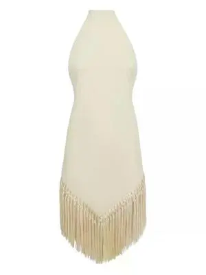 TALLER MARMO Ares Mini Dress With Fringe And Open Back
