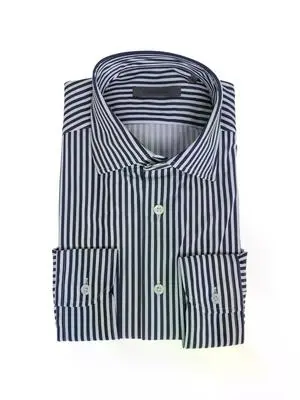 Corneliani Striped Stretch-fabric Shirt - Blue