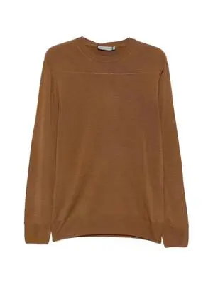 Canali Crew-neck Long-sleeve Sweater - Brown