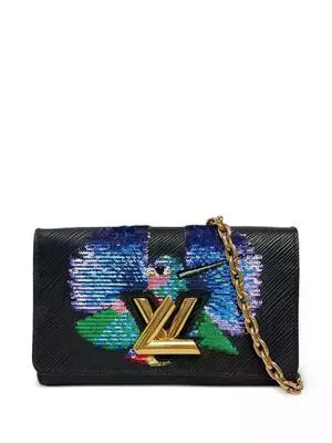LOUIS VUITTON Sequin Bird Twist Clutch Bag