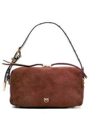 Pinko Studded Leather-strap Shoulder Bag - Brown