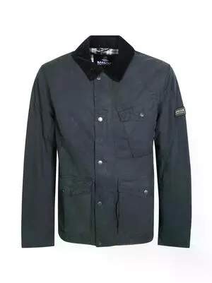 BARBOUR INTERNATIONAL Washed Waxed-cotton Military Jacket - Green