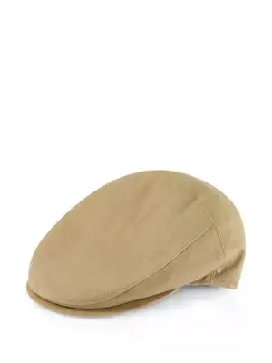 Borsalino Vincenzo Linen Flat Cap - Brown