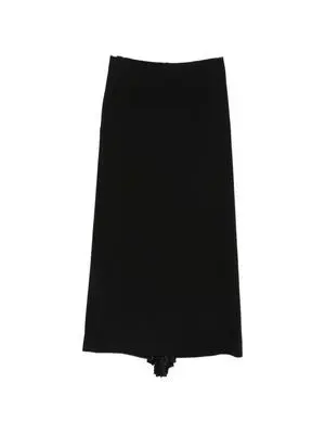 JIL SANDER Pleated-insert Side-pocket Maxi Skirt - Black