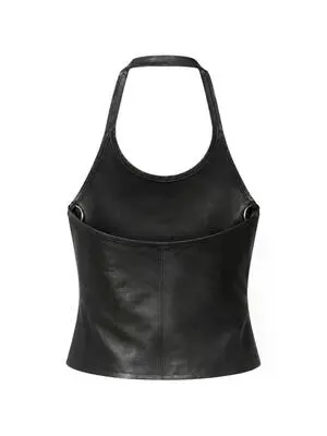 Stouls Leather Halter Top