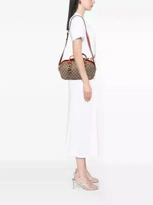 Gucci 2016-2026 Gg Canvas Heart Bit Satchel - Neutrals