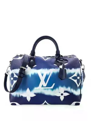 LOUIS VUITTON Speedy Bandouliere Bag Limited Edition Escale Monogram Giant 30 Satchel - Blue