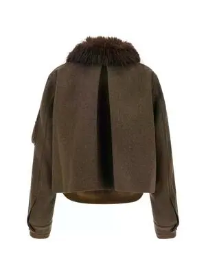 Sacai Faux-fur Wool Jacket