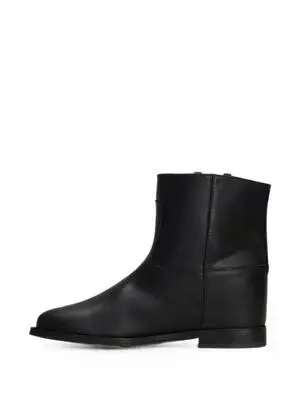 VIA ROMA 15 Leather Logo Plaque Ankle Boots