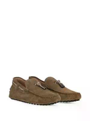 TOD'S Suede Gommino Loafers With Tassel Detail