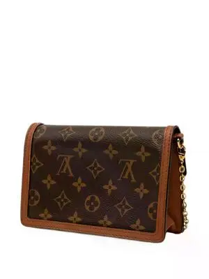 LOUIS VUITTON Monogram Reverse Dauphine Wallet On Chain Crossbody Bag - Brown