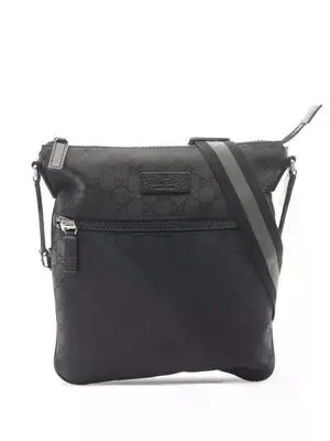 Gucci Gg Supreme Canvas Shoulder Bag - Black