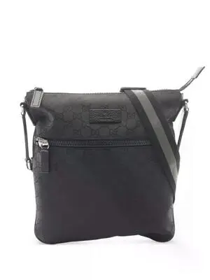 Gucci Gg Supreme Canvas Shoulder Bag - Black