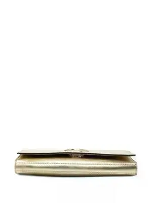 Fendi 2010-2026 Metallic Calfskin F Is Kan I Wallet On Chain Crossbody Bag