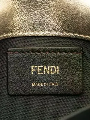 Fendi 2010-2026 Metallic Calfskin F Is Kan I Wallet On Chain Crossbody Bag