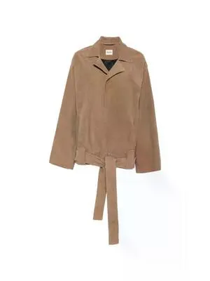 Khaite Belted Suede Jacket