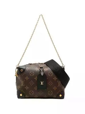 LOUIS VUITTON Monogram Petite Malle Souple Satchel - Brown