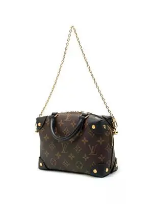 LOUIS VUITTON Monogram Petite Malle Souple Satchel - Brown