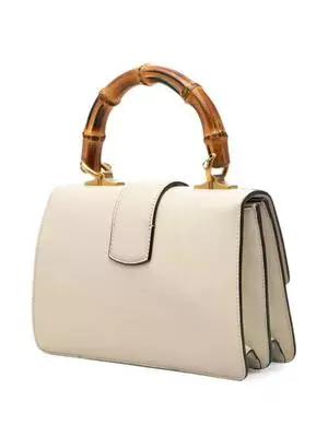 Gucci Calfskin Leather Dionysus Web Satchel With Bamboo Top Handle