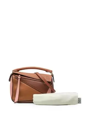 Loewe Mini Tricolor Calfskin Puzzle Satchel