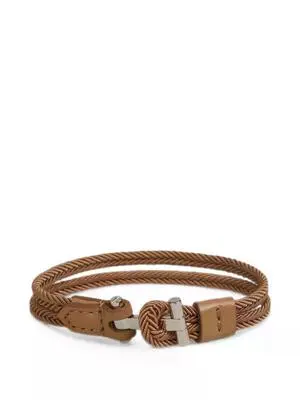 TOM FORD Braided Leather-trim Bracelet - Neutrals