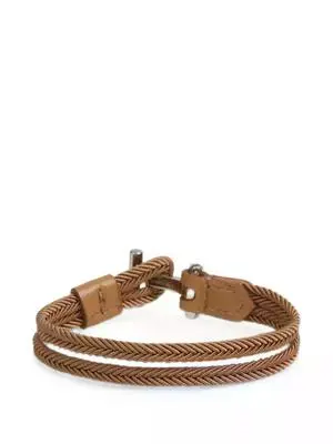 TOM FORD Braided Leather-trim Bracelet