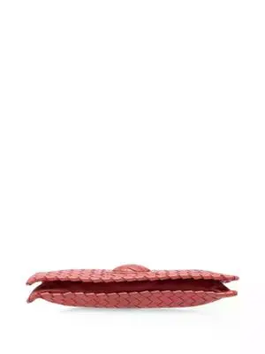 Bottega Veneta 2012-2026 Nappa Intrecciato Turn Lock Clutch Bag - Pink
