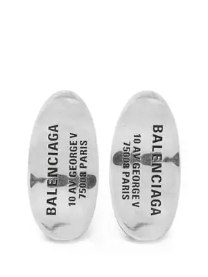 Balenciaga Everyday Stud Earrings In Antique