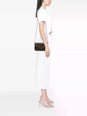 LOUIS VUITTON Monogram Pochette Felicie Crossbody Bag - Brown