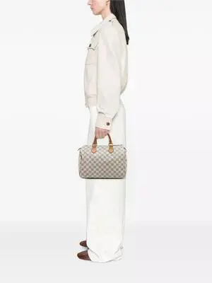 LOUIS VUITTON 2010 Damier Azur Speedy 30 Boston Bag - White