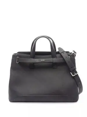 Dior Normandie Leather Tote Bag - Black