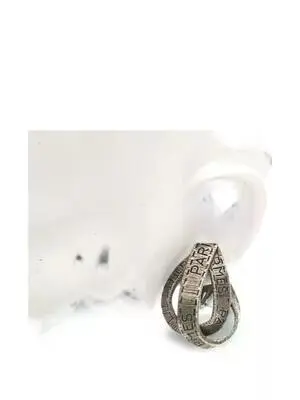 Hermès 2000s Logo-engraved Clip-on Earrings - Silver