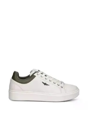 AERONAUTICA MILITARE Logo-plaque Lace-up Sneakers - White