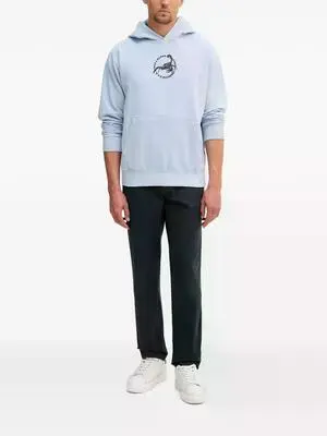 AERONAUTICA MILITARE Logo-patch Straight-leg Trousers - Blue