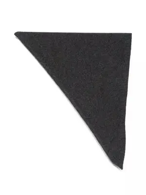RÓHE Knitted Triangular Scarf - Grey