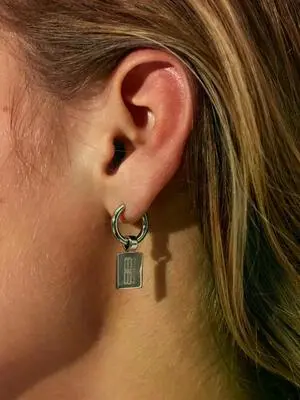 Balenciaga Malibu Pearl Hoop Earrings