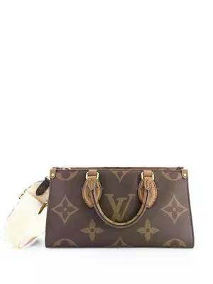 LOUIS VUITTON Onthego Tote Reverse Monogram Giant East West Shoulder Bag - Brown