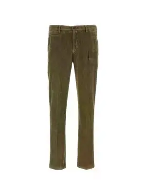 BRIGLIA 1949 Corduroy-effect Trousers - Green
