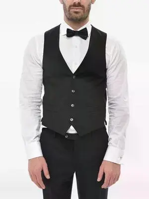 Corneliani Virgin-wool Waistcoat - Black