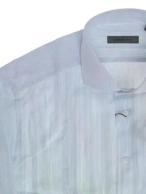 Corneliani Striped French-collar Shirt - Blue