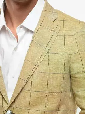 Corneliani Windowpane-pattern Linen Blazer