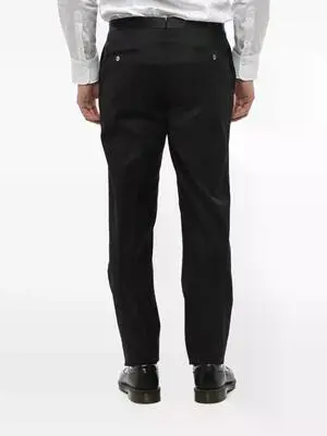 Corneliani Virgin Wool Trousers With Satin Detail