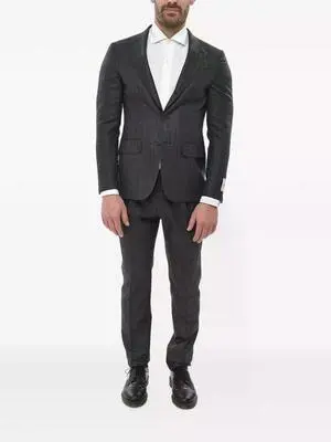 Corneliani Virgin Wool Herringbone Suit