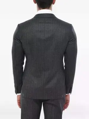 Corneliani Virgin Wool Herringbone Suit