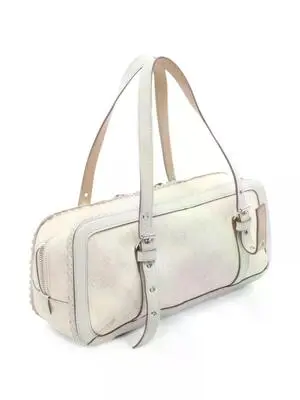Loewe 2000s Anagram Ribbon Tote Bag - White