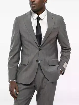 Corneliani Single-breasted Wool Suit - Grey